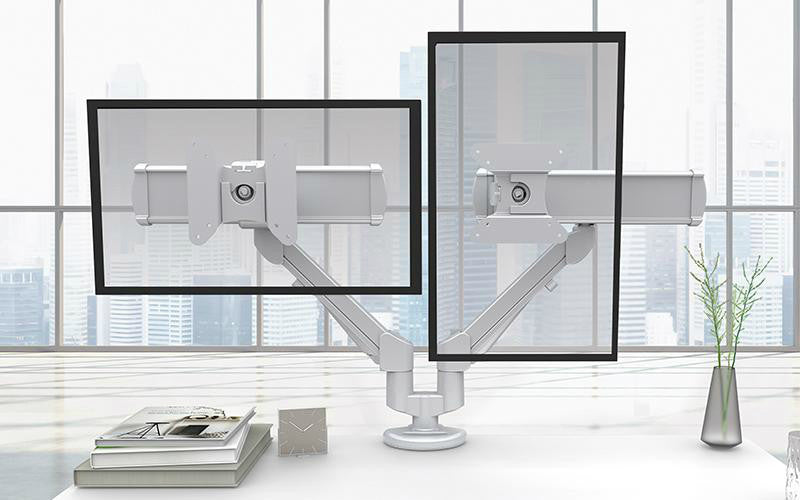 EDGE2-MS Dual Horizontal Slider Monitor Arm – Ergo Experts