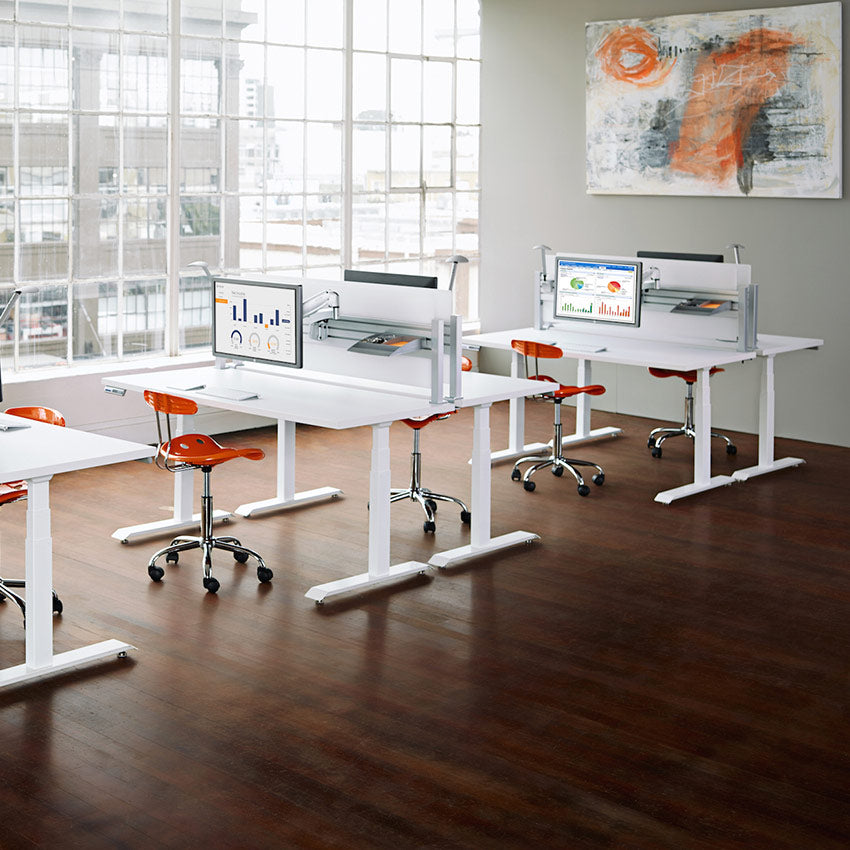 Workrite FDEX-2 Fundamentals EX 2-Leg Electric Height Adjustable Desk ...