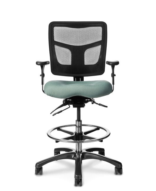 Office Master YS75 Yes Mesh Back Drafting Stool Adjustable Footring ...